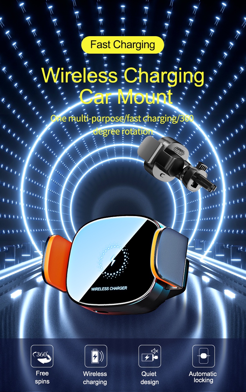 Car Wireless Fast Charging 15W With Smart Sensor Car Phone Holder Claim ...