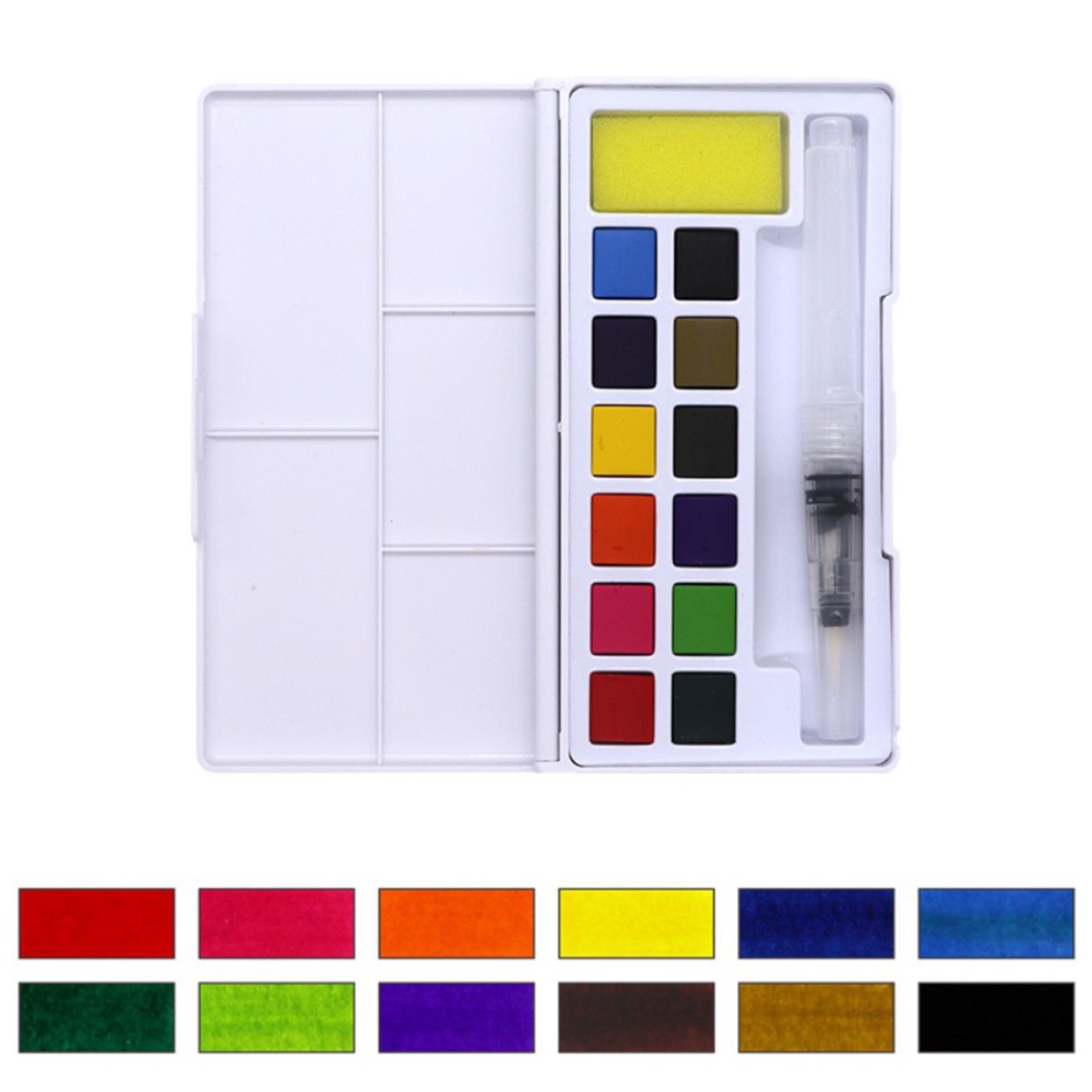 12/18/24/36Color Solid Watercolor Portable Watercolor Paint Set Art ...