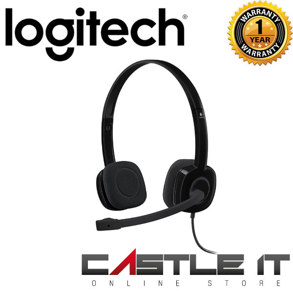 Logitech H151 Stereo Headset with Noise-Cancelling Mic 3.5MM Wired ...