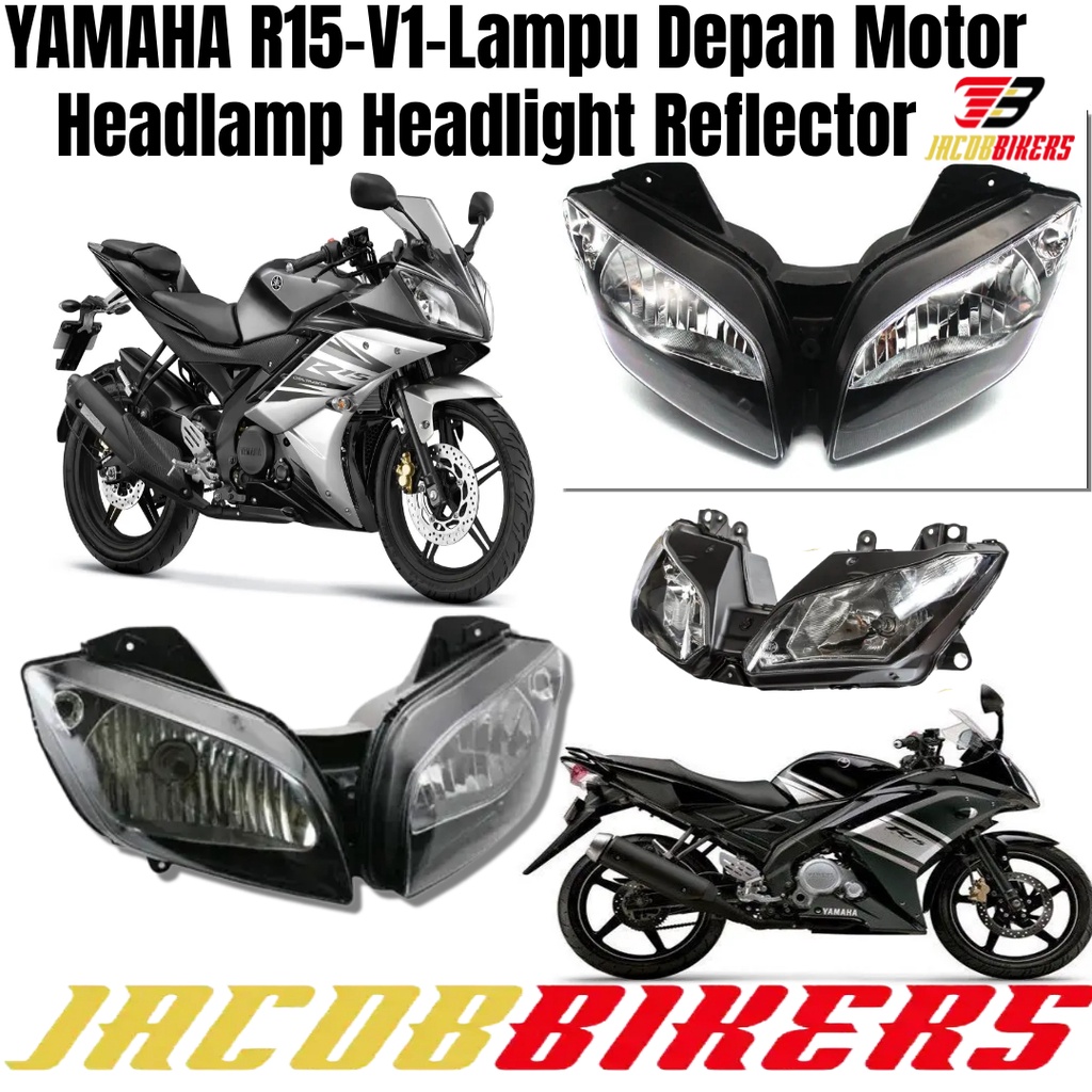 YAMAHA R15 V1 Headlamp Headlight Reflector Lampu Depan Motor | Shopee ...