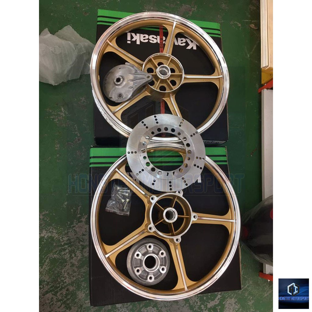 100% Original Yteq KH100 AR125 Sports Rim Gold (Packaging Kawasaki ...