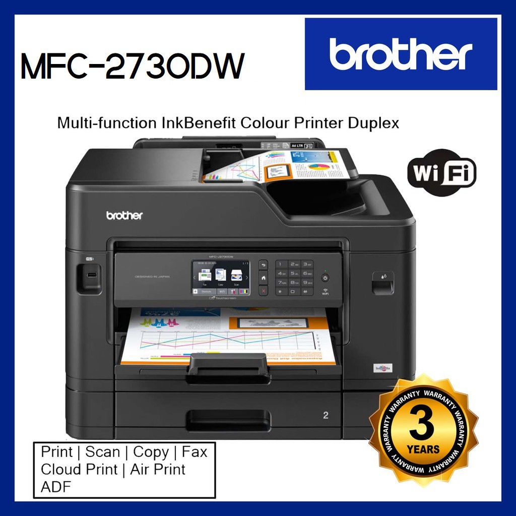 Brother MFC-J2730DW A3 Wireless Printer - Print/Scan/Copy/Duplex/Wifi ...