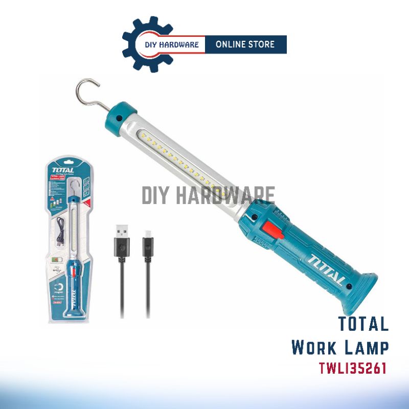 TOTAL Work Lamp Rechargeable (300 lumens) TWLI35261 | Shopee Malaysia