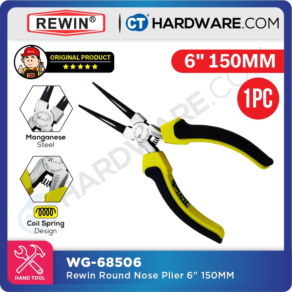 REWIN WG-68506 ROUND NOSE PLIER 6" 150MM | Shopee Malaysia