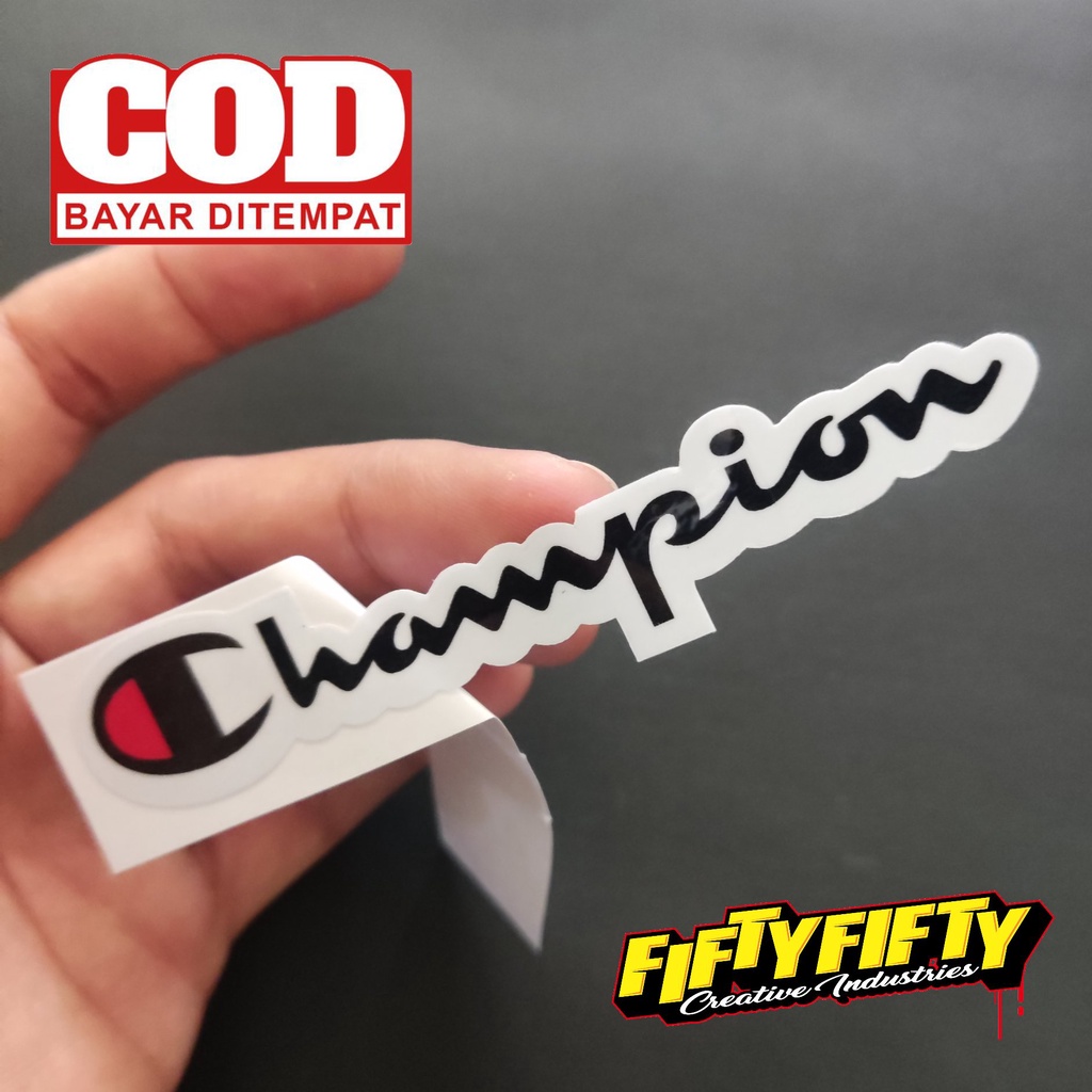 Print Cut CHAMPION Sticker Glossy Lamination Printing Sticker ...