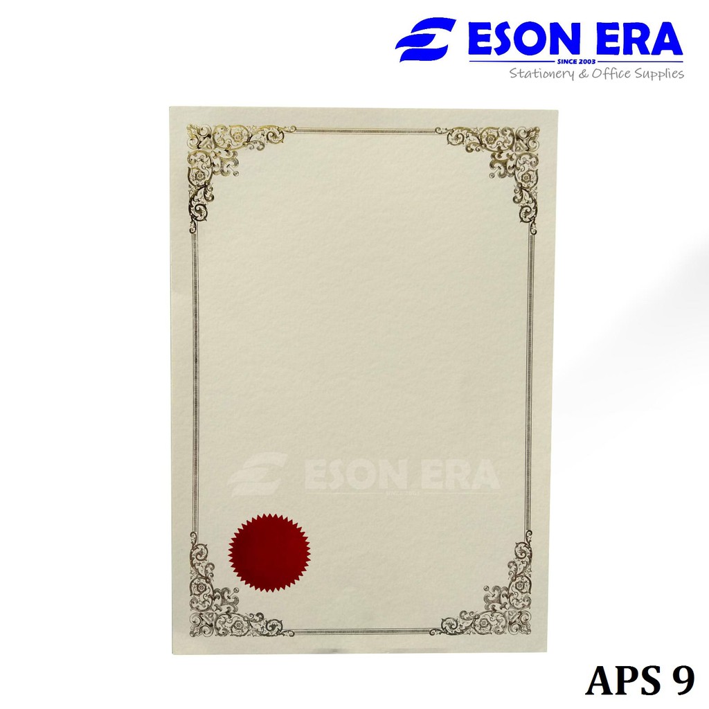 Certificate Paper With Red Seal / Kertas Sijil 50's / 100's/pack ...