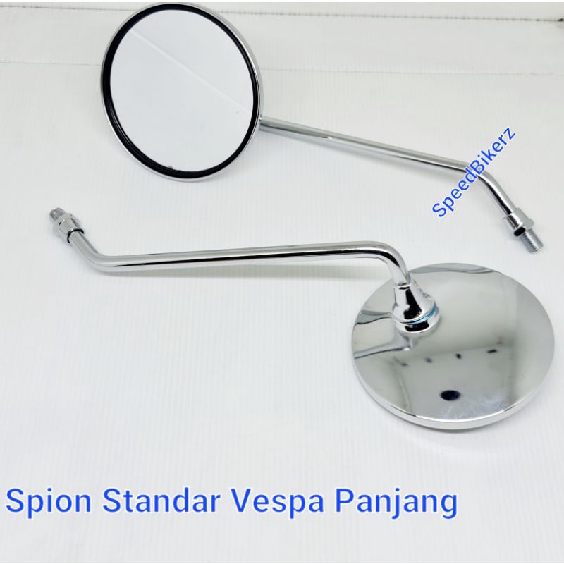 Fazzio Standard Mirrors / Crome Long Vespa Mirrors / Crome Long Round ...
