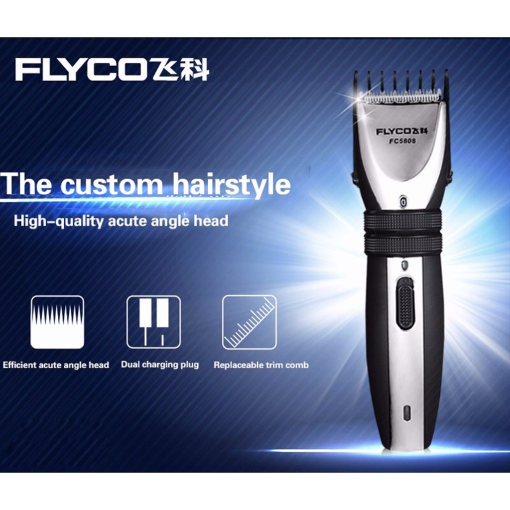 FLYCO FC5808 Electric Hair Cutting Kit Cordless Rechargeable Hair Trimmers | Shopee Malaysia