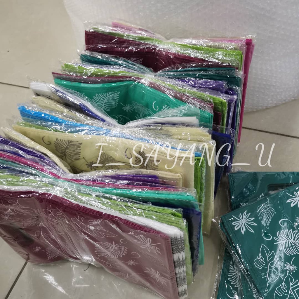 100PCS BEG KAIN GOODIES 20CMX25CM / Beg Goodies Kahwin / Non-woven bag ...