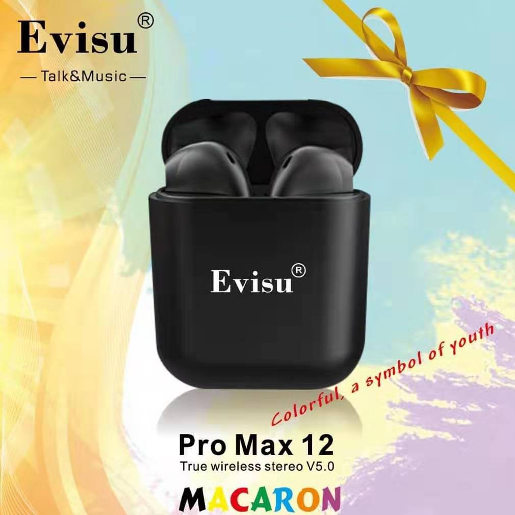 Evisu Promax 12 Wireless Bluetooth Earbuds Earphones Colour v5.0 ...