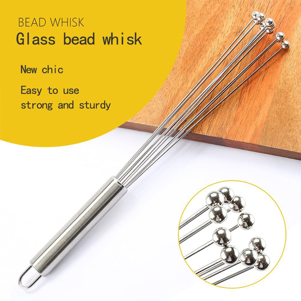 10" Stainless Steel Egg Beater Hand Whisk Mixer Ball Whisk Beater Egg ...