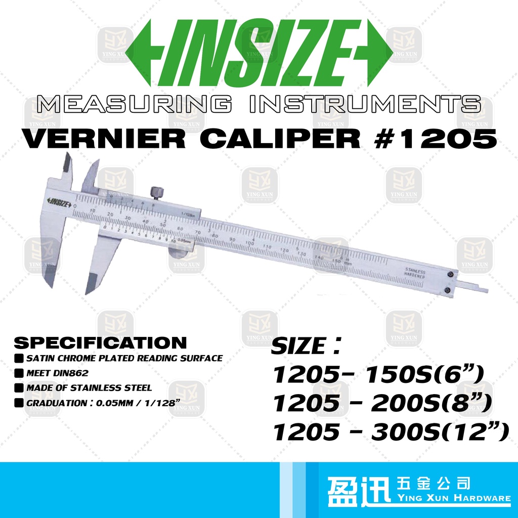 Insize Vernier Caliper Angkur Vernier 游标卡尺 #1205-150S/200S/300S ...