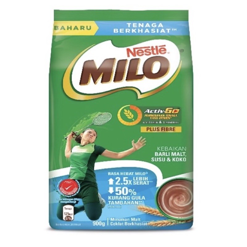 Nestle MILO Activ-Go Plus Fibre (900g) Expiry date 4/2022 | Shopee Malaysia