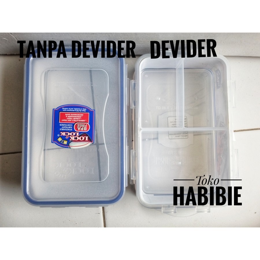 Lock n LOCK LOCK & LOCK Rectangular Short Lunch Box with divider ...
