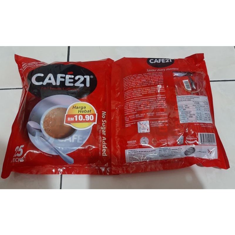 Coffee Cafe 21. coffeemix 2in1.(12x 25stick).no sugar. Singapore ...