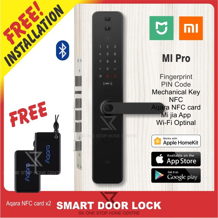Xiaomi Mijia Smart Door Lock Pro 1080P Camera Fingerprint Password NFC ...