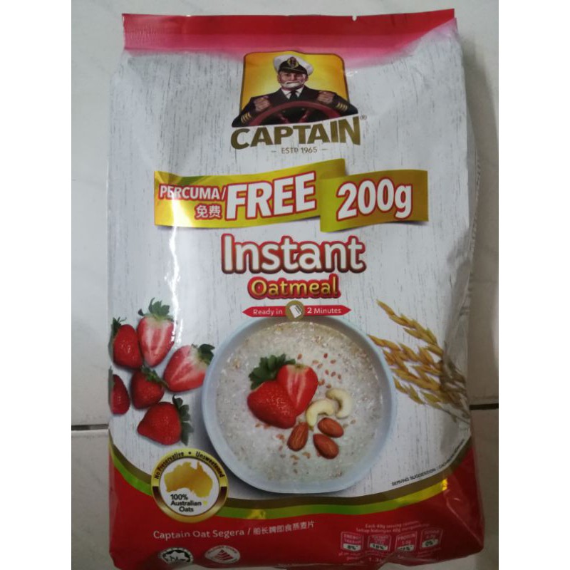 Captain Oats Instant Oatmeal/Quick Cook Oatmeal 800g, Instant Rolled ...