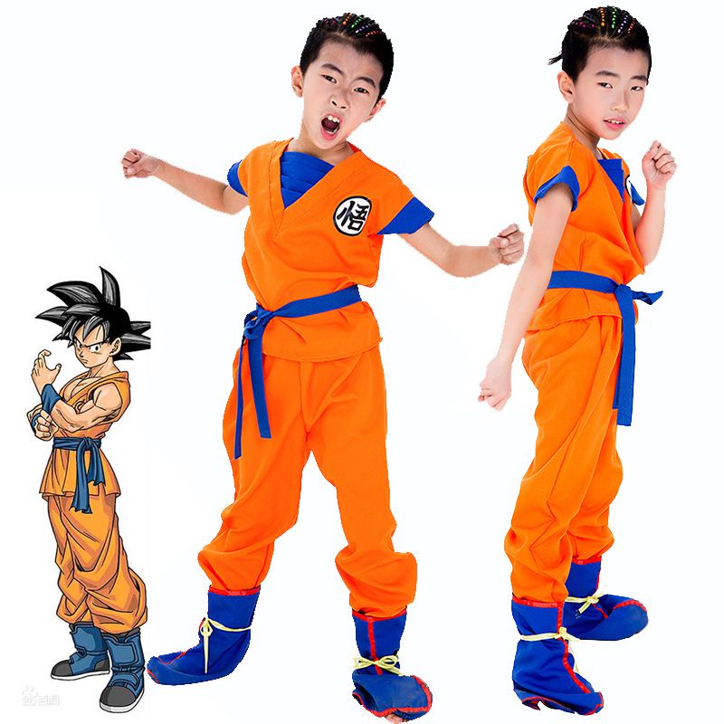 Anime Adult Kids Dragon Ball Z Goku Cosplay Costume Set Party Clothing ...