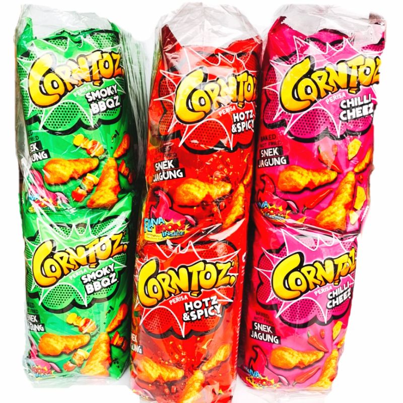 ( READY STOCK ) Corntoz Hotz & Spicy / Chilli Cheez / Smoky BBQz 10 x ...