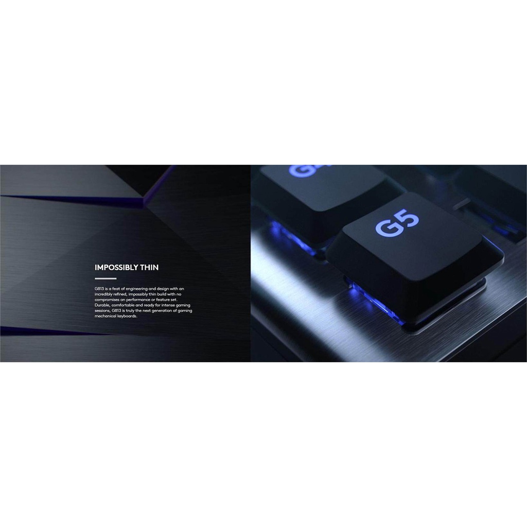 Logitech G813 LIGHTSYNC RGB Mechanical Gaming Keyboard with Low Profile ...