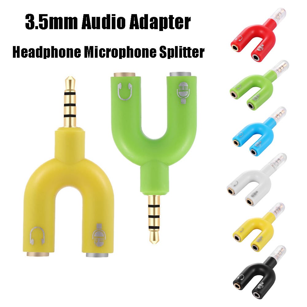 3.5m Headphone Microphone Splitter, 3.5mm Y Splitter for Audio Stereo ...