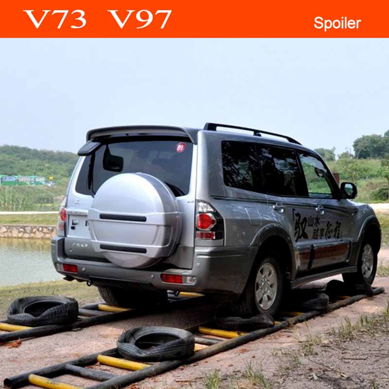 Pajero V73 V93 V97 2004-2015 ABS Material Car Rear Wing Window Roof Spoiler With / No LED Light ...