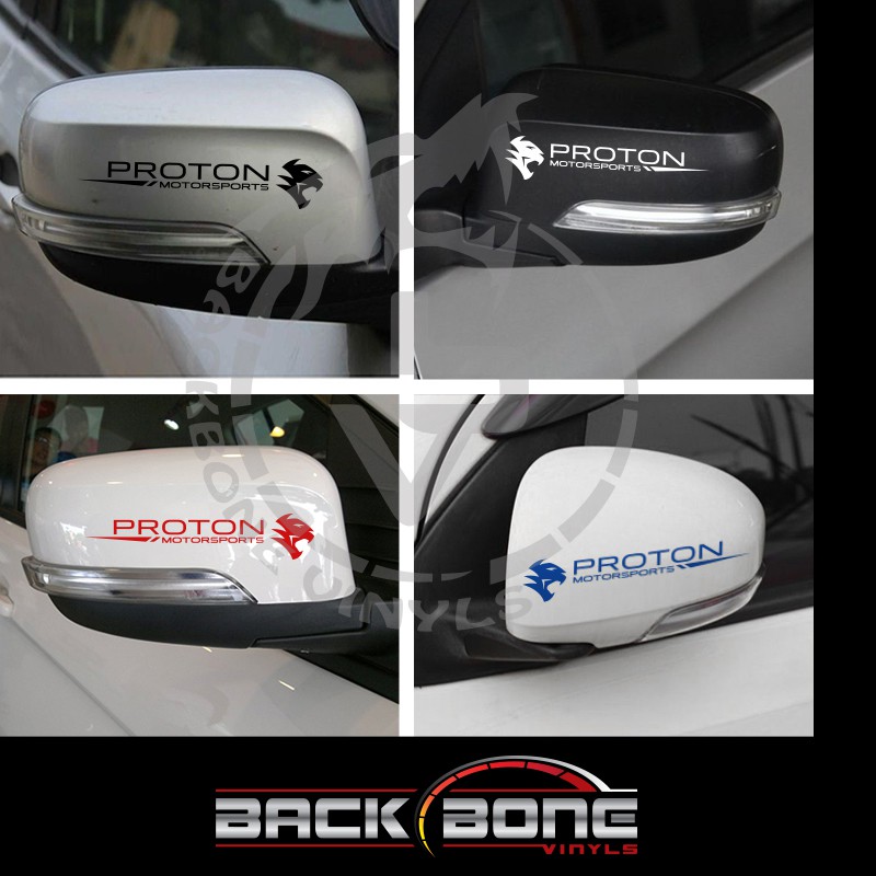 [READY STOCK] 2PCS PROTON MOTORSPORTS Side Mirror Sticker Car Logo ...