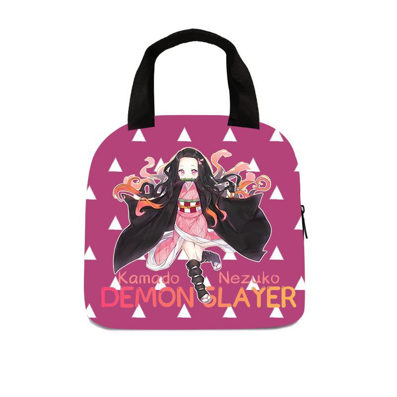Demon slayer nezuko shinobu lunch bags for kids tanjiro pupils' lunch ...