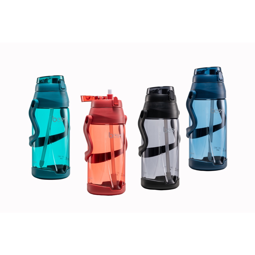 *NEW COLOUR* Bos's BPA-FREE Tritan Bottle/ Drinking Bottle / Botol minuman / With Straw 2000ml ...