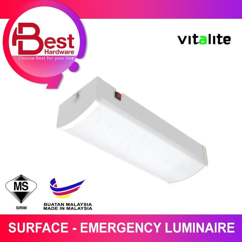 BEST HARDWARE - VITALITE LED EMERGENCY LIGHT VEL 330/S SURFACE TYPE ...