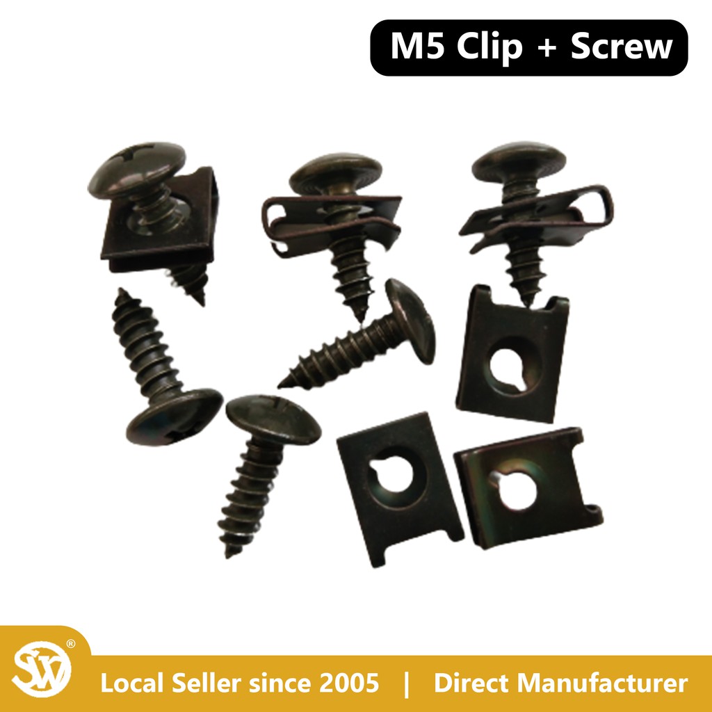 M5 Clip + Screw (10 set) | Shopee Malaysia