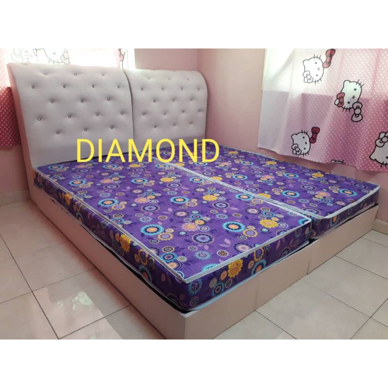KATIL DIVAN SINGLE 8 INCI DAN TILAM 5 INCI REBOND FOAM. | Shopee Malaysia