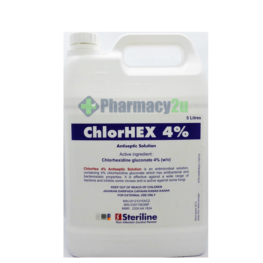STERILINE CHLORHEX 4% ANTISEPTIC SOLUTION 5 LITRE / 1 LITRE ...