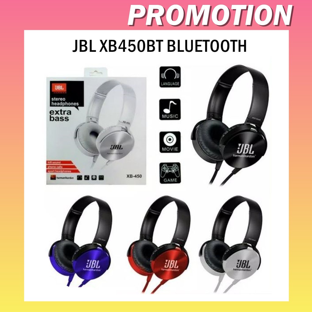JBL XB450BT On-Ear Wireless Headphones Bluetooth Hi-Fi Headset OEM ...