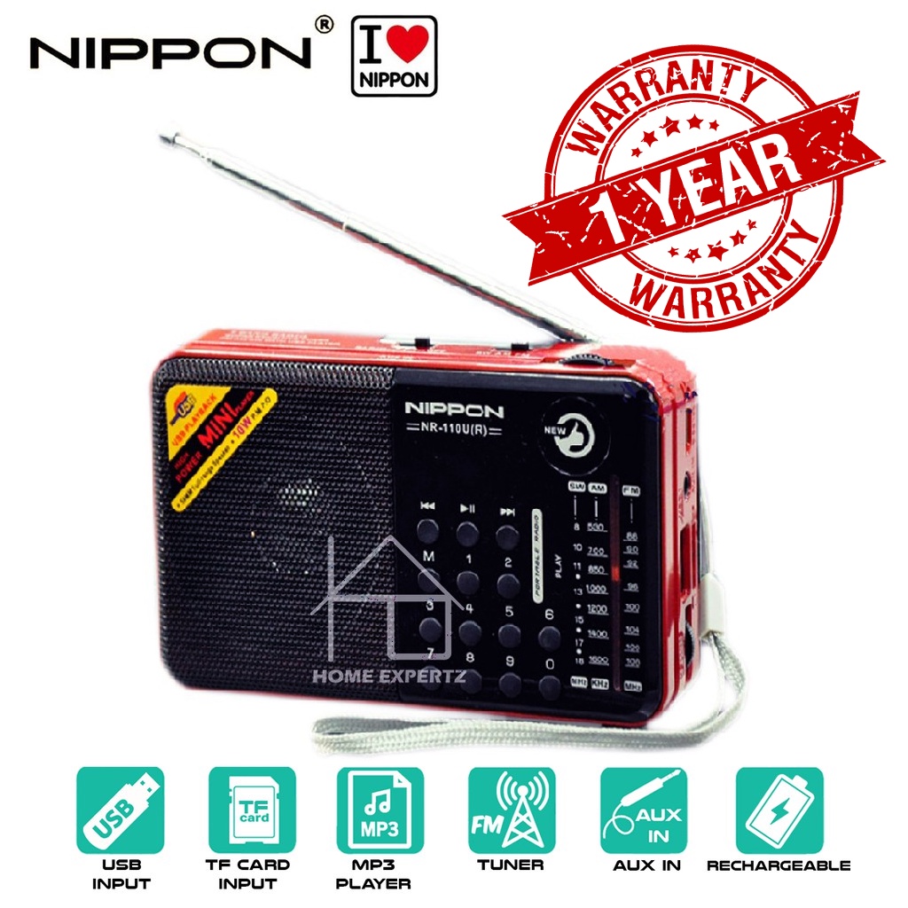 NIPPON 3 BAND MOBILE RADIO WITH USB/TF CARD INPUT (NR-110U) | Shopee ...