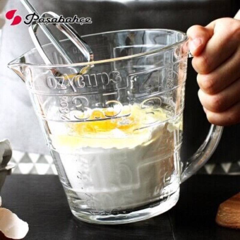 EASY123CO Glass Measuring Jug Pasabahce Basic Cup Cake Cookies Milk ...