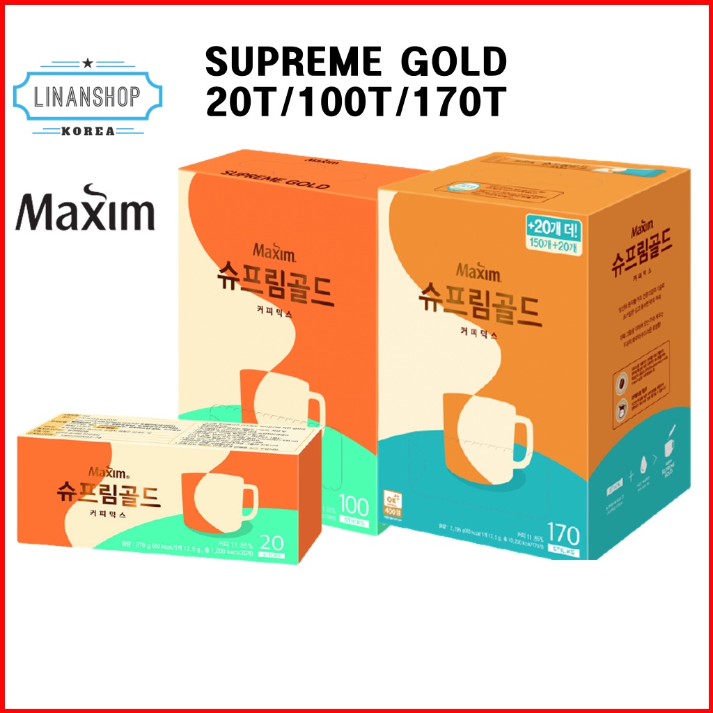 [MAXIM] NEW Supreme Gold Mix Coffee | Korean Instant Coffee Stick 20T ...