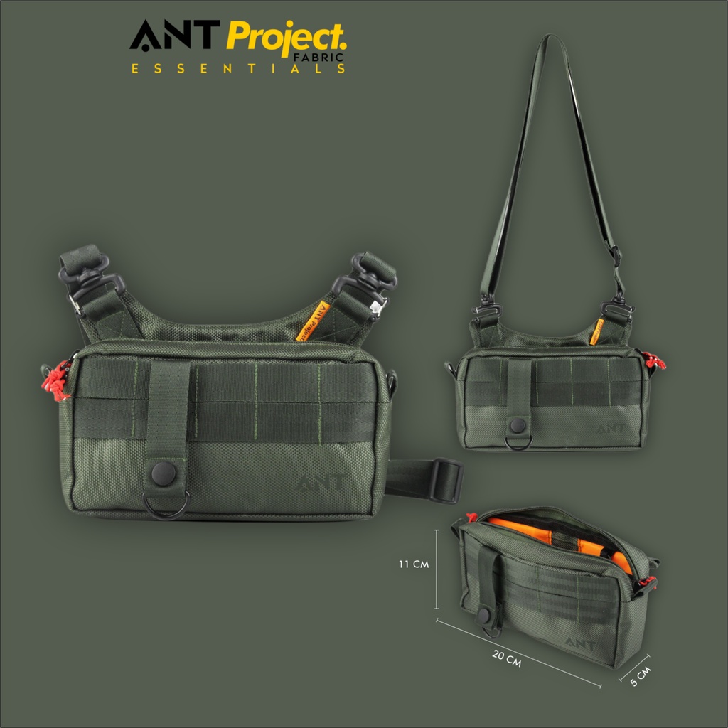 HIJAU ANT PROJECT - Fany pack Tactical HOBBS Bag - Green Strap Outdoor ...
