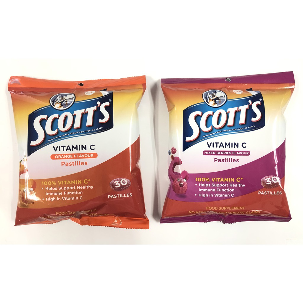 Scott's Vit-C (MixBerry / Orange) Pastille Pouch 1x30's | Shopee Malaysia