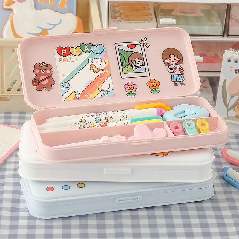 Pastel Pencil Box Korean Stuff Aesthetic Scrapbook Journal DIY Pencil ...