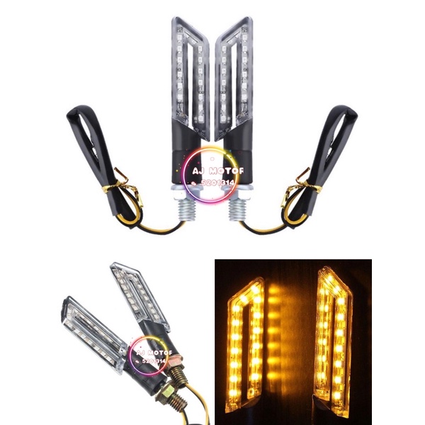 1SET [ UNIVERSAL ] LED SIGNAL LIGHT MOTORCYCLE YAMAHA HONDA SYM ...