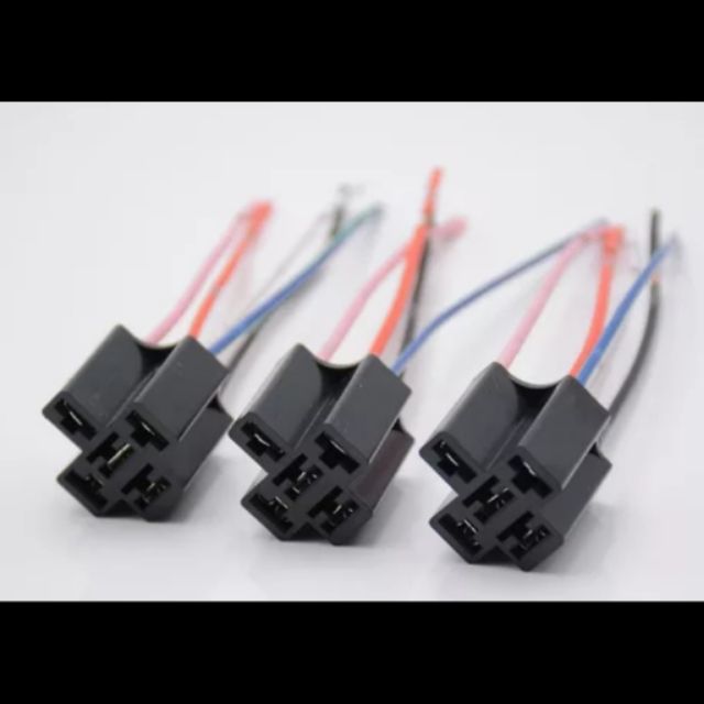 Pre Wired 5 Pin Relay Mounting Base Socket Holder 12V 24V 40A | Shopee ...