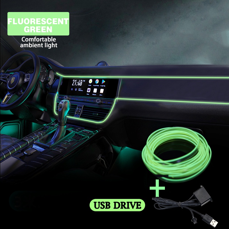 2022 the new upgraded 2/3/4/5 In 1 car interior accessories atmosphere lamp EL cold light line ...