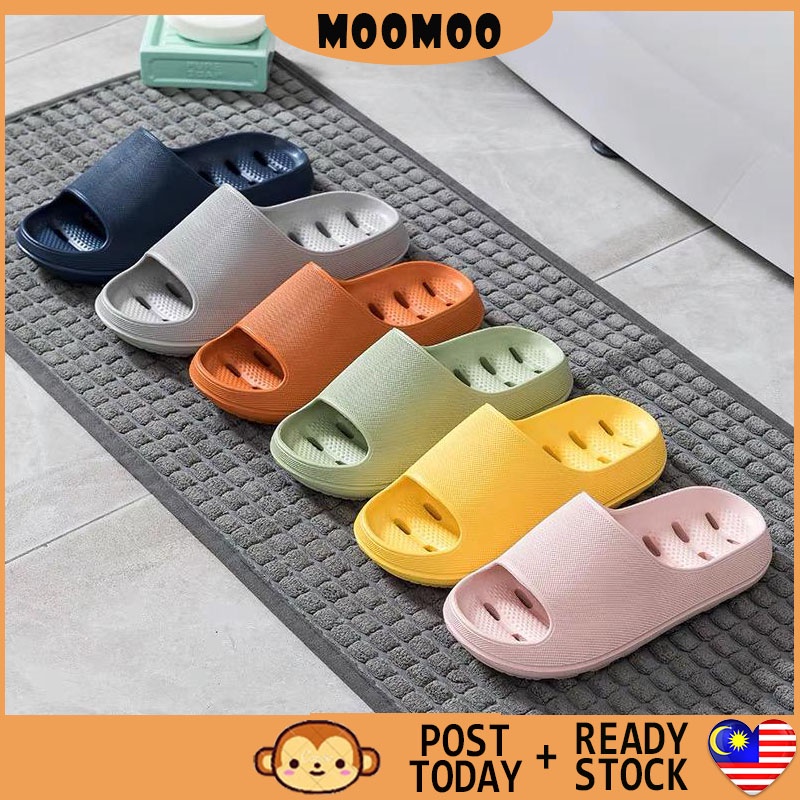 READY STOCK MOOMOO Women's Fashion Selipar Men's House Slippers Soft ...