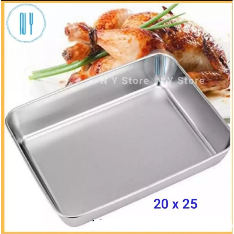 Food Pan Stainless Steel Serving Tray Plate Utility Dish Buffet ...