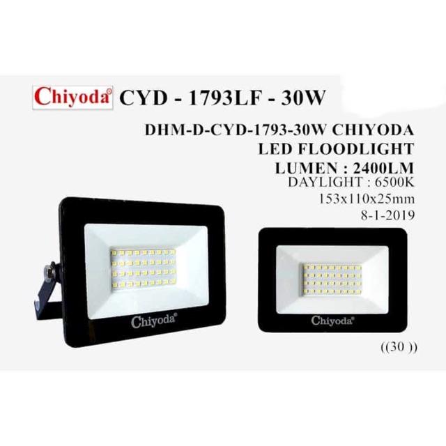 Chiyoda 30W LED Floodlight(Spot Light) CYD-1793LF-30W | Shopee Malaysia