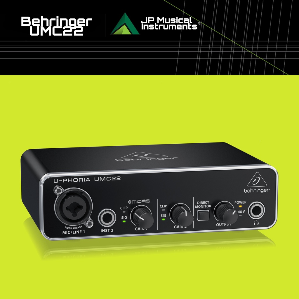 Behringer U-Phoria UMC22 USB Audio Interface | Shopee Malaysia