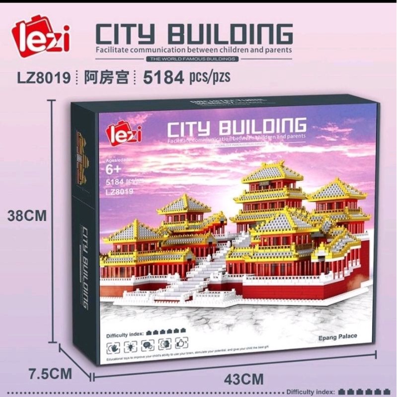 LZ8019 LZ8200 LZ8204 CHINESE ARCHITECTURE PALACE AFANGGONG MINIBLOCKS ...