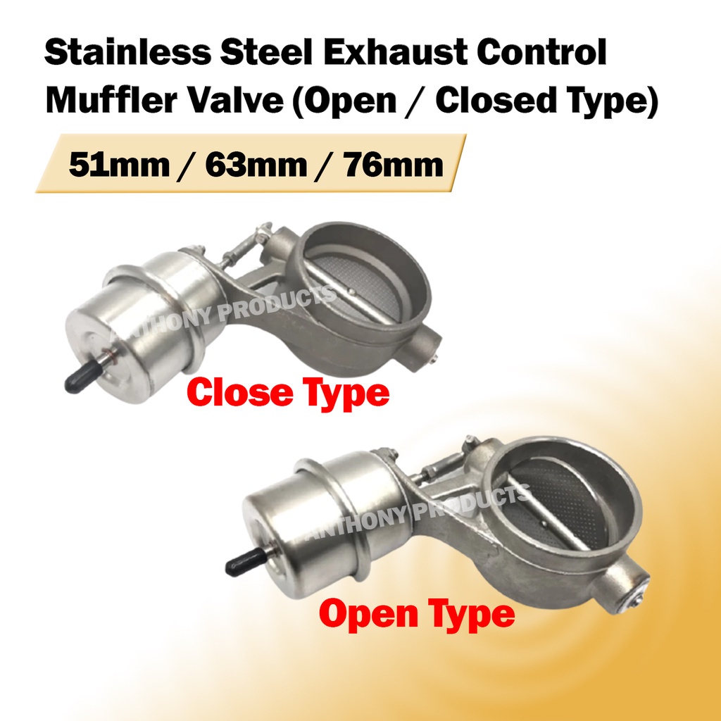 Stainless Steel Exhaust Control Muffler Valve Set Vacuum Actuator Open ...