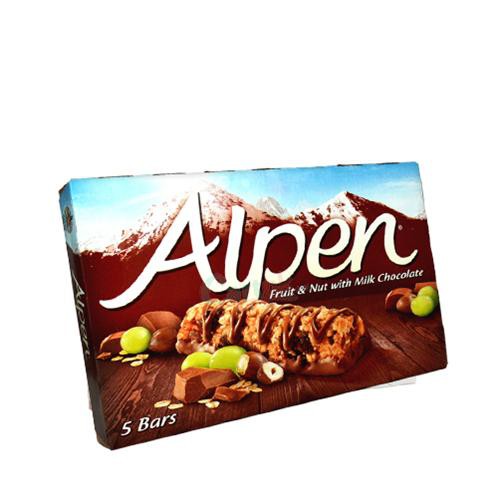 Alpen cereal bar with nuts & Milk chocolate “Fruit & Nut” – 145g box ...